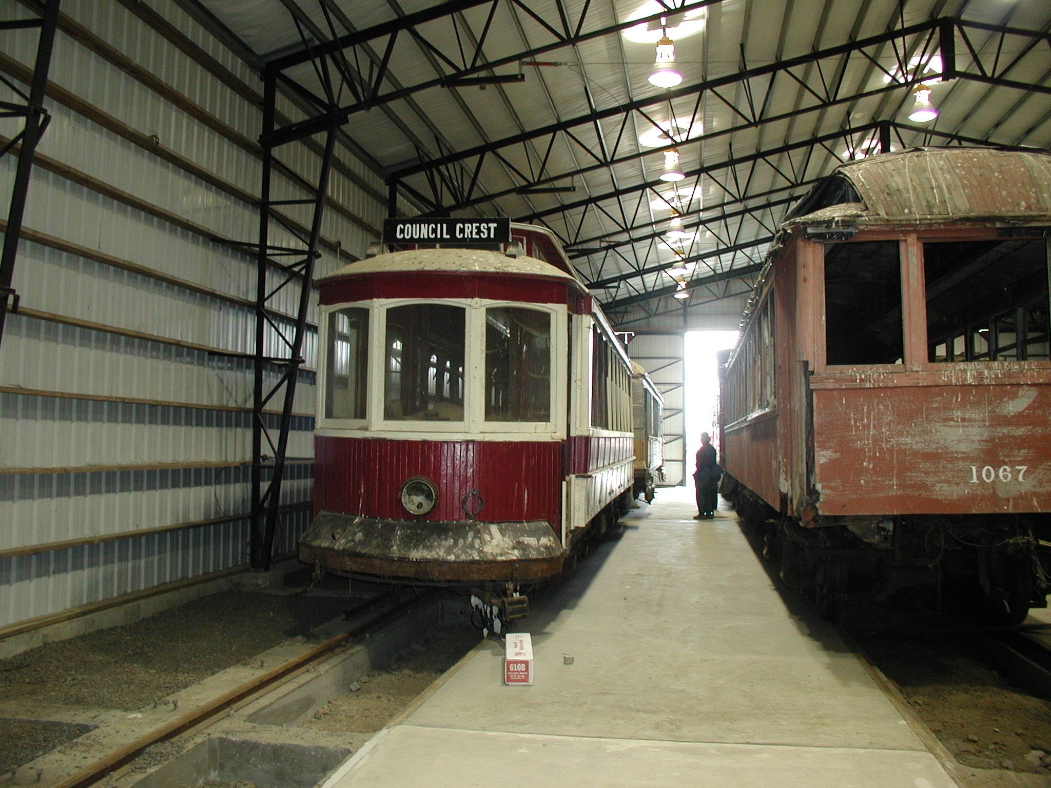 Trolley collection of the Oregon Electric Railway Museum in Brooks, Oregon